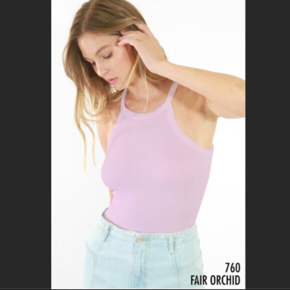 Nikibiki | Tops | New Light Purple Ribbed And Stretchy High Neck Tank ...